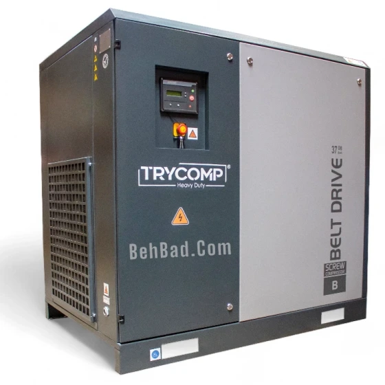 خرید و قیمت کمپرسور باد اسکرو 37 کیلووات 6 متر مکعب Trycomp ترکیه مدل TRY37B | ترب