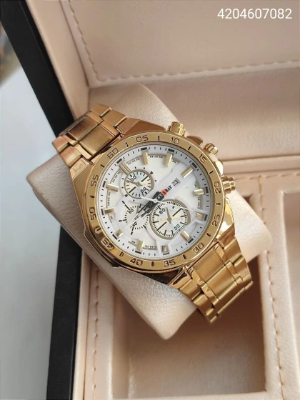 خرید و قیمت ساعت مردانه cassray دوقفله تقویم دار طلایی مدل های مختلف کد ...