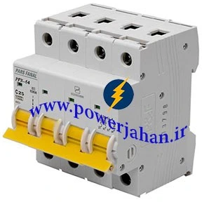خرید و قیمت فیوز مینیاتوری چهار پل 6 کیلو آمپر 50 آمپر پارس فانال PFN-4P | ترب