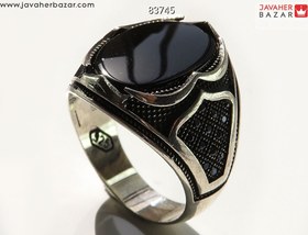 خرید و قیمت انگشتر نقره عقیق سیاه اسپرت مردانه میکروستینگ - کد 83745 | ترب