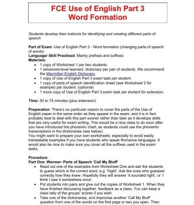 خرید و قیمت دانلود کتاب FCE: Use of English. Part 3. Word formation ...