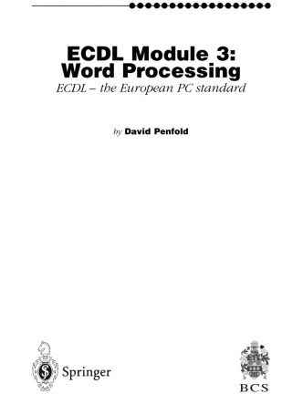 خرید و قیمت دانلود کتاب Word Processing: ECDL — the European PC ...