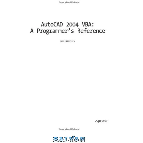 خرید و قیمت دانلود کتاب AutoCAD 2004 VBA: A Programmer's Reference | ترب