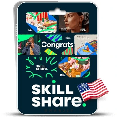 خرید و قیمت گیفت کارت اسکیل شیر آمریکا - Skillshare Gift Voucher USA | ترب