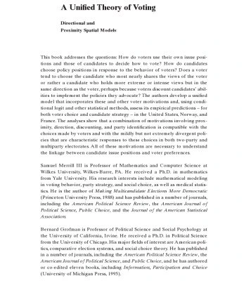 خرید و قیمت دانلود کتاب A Unified Theory of Voting: Directional and ...