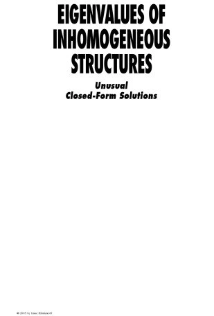 خرید و قیمت دانلود کتاب Eigenvalues of Inhomogenous Structures 2005 | ترب