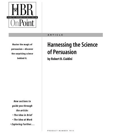خرید و قیمت دانلود کتاب Harnessing the Science of Persuasion [HBR OnPoint Enhanced Edition ] | ترب