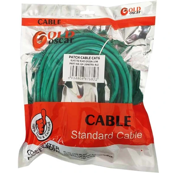 خرید و قیمت کابل شبکه 10 متری CAT6 اسکار Oscar | ترب