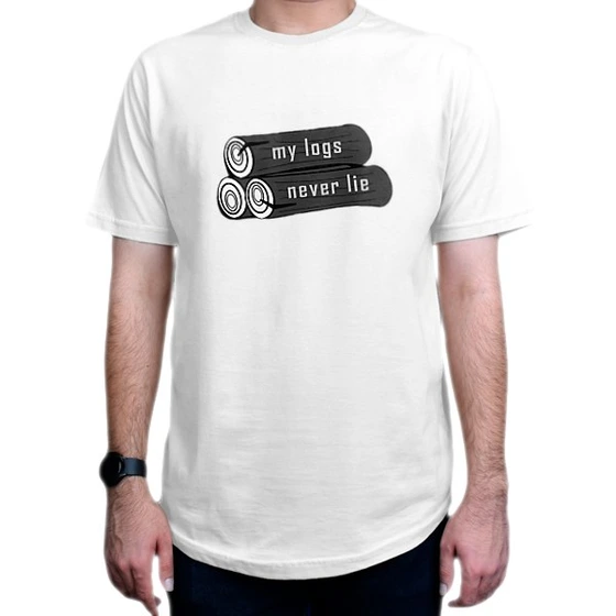 خرید و قیمت تیشرت برنامه نویسی طرح my logs never lie | ترب