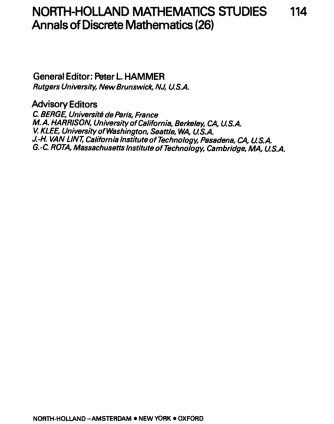 خرید و قیمت دانلود کتاب Algorithms in Combinatorial Design Theory 1985 | ترب