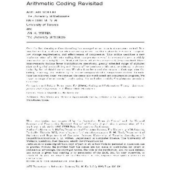 خرید و قیمت دانلود کتاب Improved Implementation Of Arithmetic Coding ترب