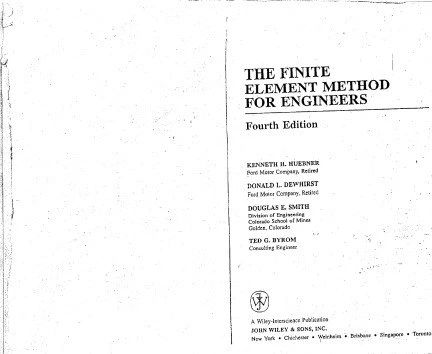 خرید و قیمت دانلود کتاب The Finite Element Method for Engineers 4th | ترب