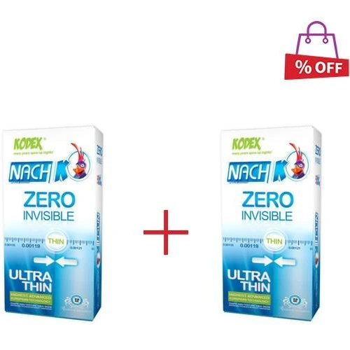 خرید و قیمت کاندوم ناچ کدکس (Nach Kodex) مدل Zero Invisible بسته 12 عددی مجموعه 2 عددی | ترب