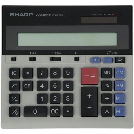 خرید و قیمت ماشین حساب شارپ مدل CS-2130 - طوسی روشن | ترب