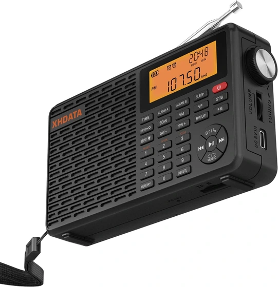 خرید و قیمت رادیو دیجیتال قابل شارژ قابل حمل XHDATA D109 با رادیو ...