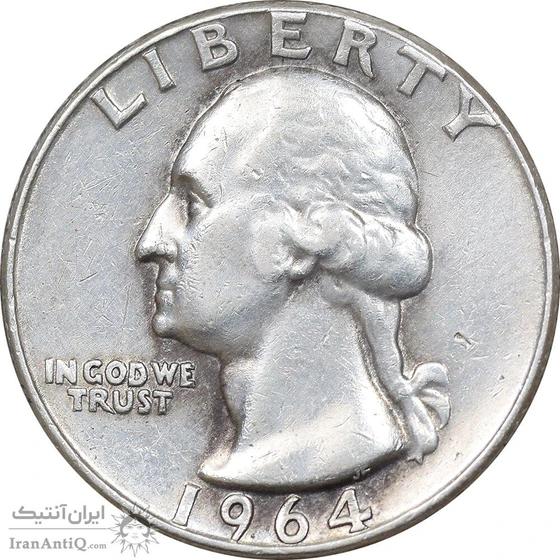 خرید و قیمت سکه کوارتر دلار 1964D واشنگتن - EF45 - آمریکا | ترب