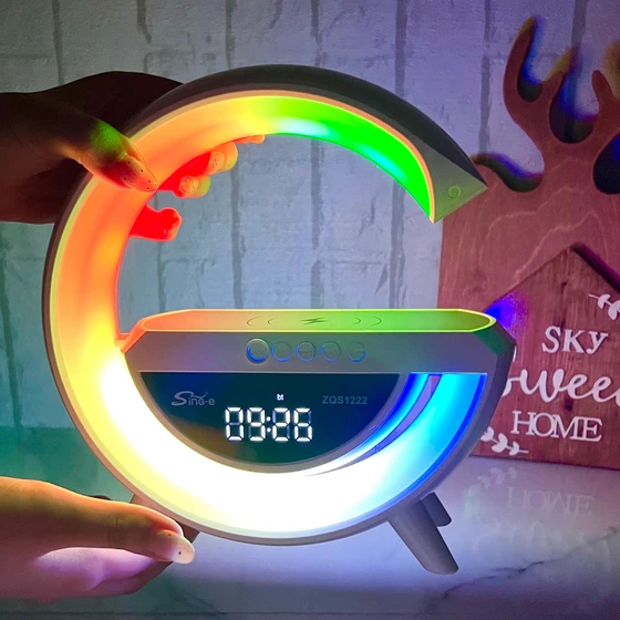 خرید و قیمت شارژر بی سیم و چراغ رومیزی اسپیکر دار Sing-E ZQS1222 | ترب