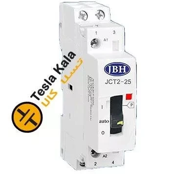 خرید و قیمت کنتاکتور تکفاز ( دو پل ) 25 آمپر برند JBH، ولتاژ کنترل 220VAC مدل کلیددار JRCT ( هر ...