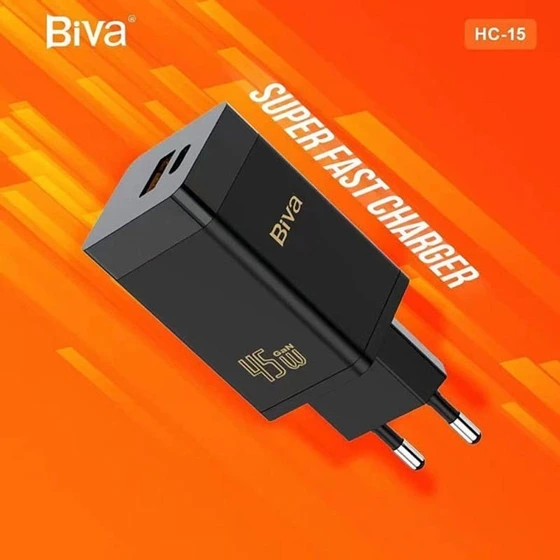 خرید و قیمت شارژر دیواری بیوا Biva HC-15 GaN توان 45 وات | ترب