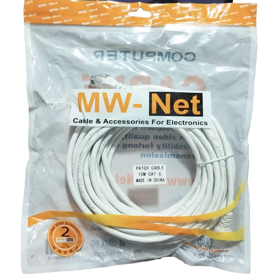 خرید و قیمت کابل شبکه CAT6 طول 10 متر MW-NET | ترب