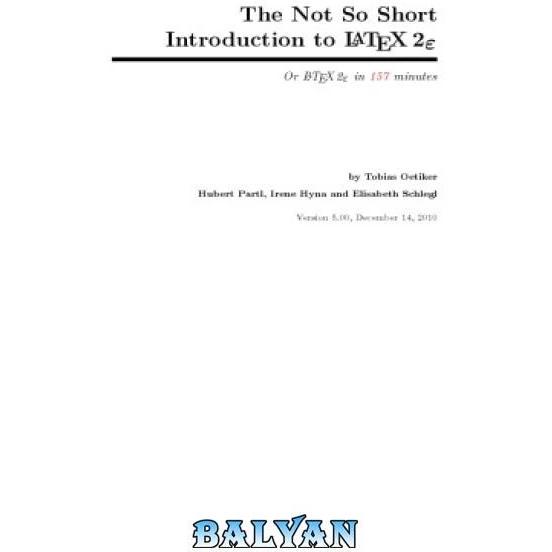 خرید و قیمت دانلود کتاب The Not So Short Introduction to LATEX 2e ا ...