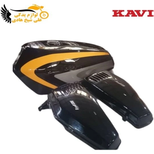 خرید و قیمت باک کویری رنگ مشکی انژکتور و قاب بغل همراه سنسور بنزین باک کاستوم Kavir CDI 125 | ترب