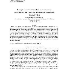 خرید و قیمت دانلود کتاب Sample size determination in microarray experiments for class comparison ...