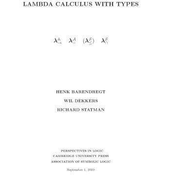 خرید و قیمت دانلود کتاب Lambda Calculus with Types 2013 | ترب