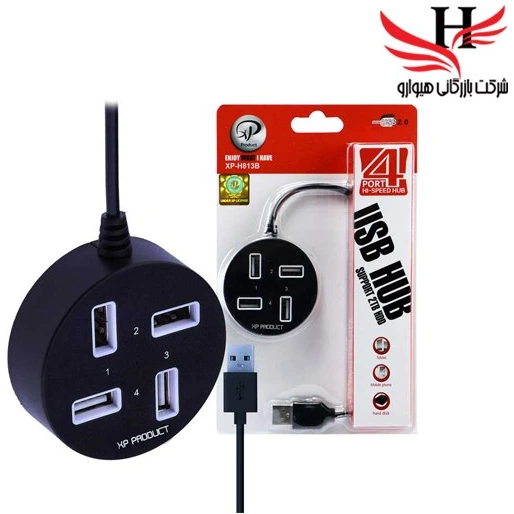 خرید و قیمت هاب سيم دار ايکس پي 4 پورت xp-813 | ترب