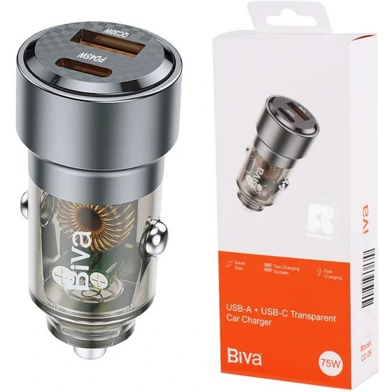 خرید و قیمت شارژر فندکی فست شارژ Biva CC-09 5A QC3.0 PD 45W | ترب