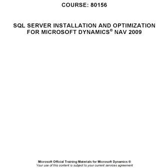 خرید و قیمت دانلود کتاب SQL Server Installation and Optimization for Microsoft Dynamics® NAV ...