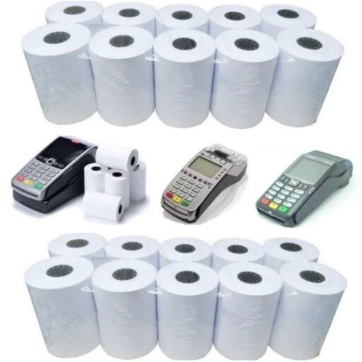 خرید و قیمت کاغذ رول حرارتی مخصوص دستگاه کارت خوان تاپ پک10عددی ترب