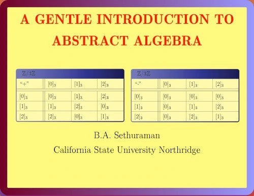 خرید و قیمت دانلود کتاب A gentle introduction to abstract algebra draft ...
