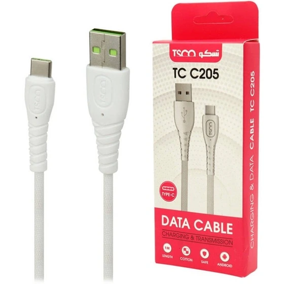 خرید و قیمت کابل TYPE-Cتسکو 1Mسفید TCC205 | ترب