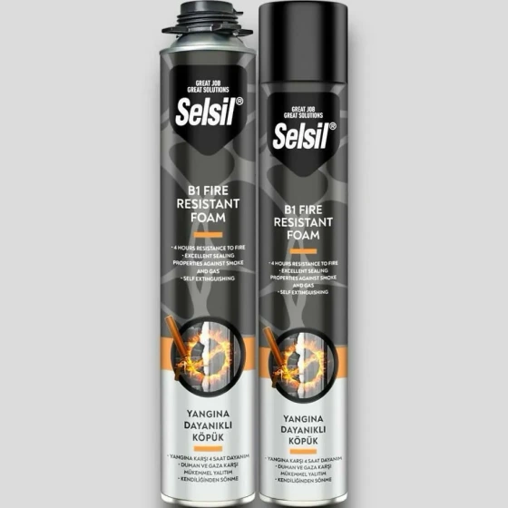 خرید و قیمت اسپری فوم مونتاژ منوآل ضد حریق مدل (B1) سلسیل (Selsil) 750 لیتری | ترب