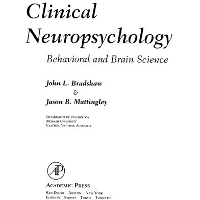 خرید و قیمت دانلود کتاب Clinical Neuropsychology. Behavioral and Brain Science 1995 | ترب