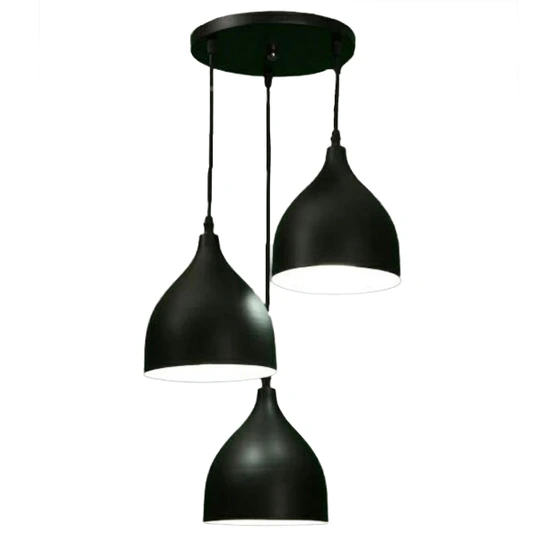 خرید و قیمت لوستر رایکا 3 شعله مدل شیپوری کوتاه کد ROS760 | ترب