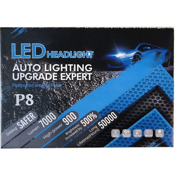 خرید و قیمت هدلایت LED افزایش نور پایه H7 مدل P8 | ترب