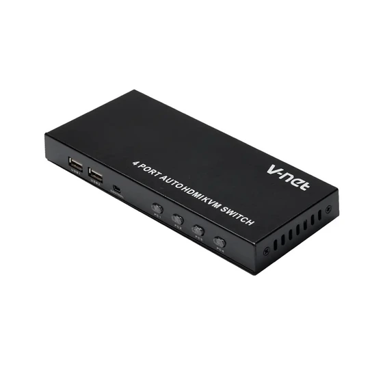 خرید و قیمت KVM سوئیچ 4 پورت اتومات HDMI -USB برند VNET همراه با کابل | ترب