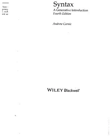 خرید و قیمت دانلود کتاب Syntax: A Generative Introduction ویرایش 4 | ترب