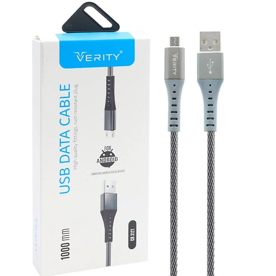 خرید و قیمت کابل میکرو یو اس بی Verity CB3121 1m شیلددار | ترب