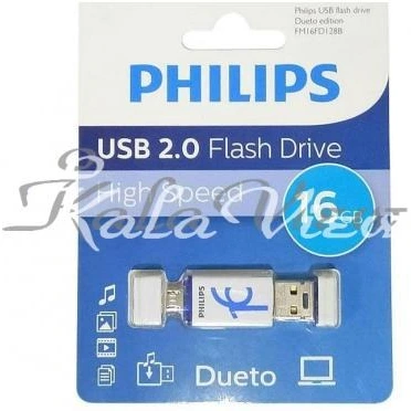 خرید و قیمت فلش مموری فیلیپس مدل Dueto ظرفیت 16 گیگابایت به همراه مبدل Otg | ترب