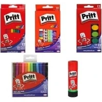 خرید و قیمت Pritt 12 بسته رنگ خشک، آب، پاستل تکه، ست نوک نمدی PRİTT ...