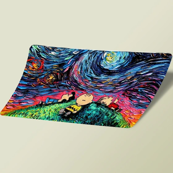 خرید و قیمت کارت استیکر Peanuts cartoon and van gogh | ترب