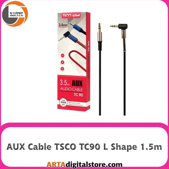 خرید و قیمت کابل AUX تسکو TSCO TC90 Black یکسر L | ترب