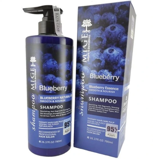 خرید و قیمت شامپو فری سولفات و نرم کننده بلوبری میگ | Blueberry Mige حجم 780 میل | ترب