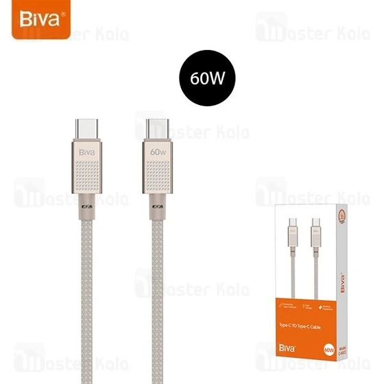 خرید و قیمت کابل Type-C به Type-C بیوا Biva C-40CC طول 1 متر توان 60 وات | ترب