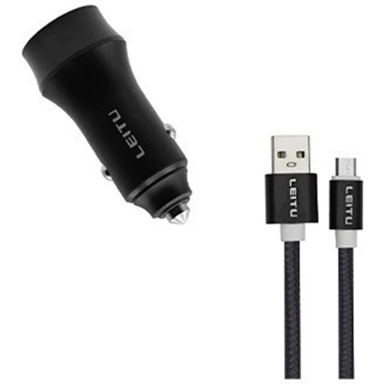 خرید و قیمت شارژر فندکی لیتو مدل LEITU LC-C15 به همراه کابل Micro-USB | ترب