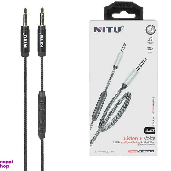 خرید و قیمت کابل Aux میکروفون دار نیتو (Nitu) مدل NT-AUX14 طول 1.5 متر | ترب