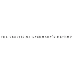 خرید و قیمت دانلود کتاب The Genesis of Lachmann’s Method ویرایش 1 | ترب